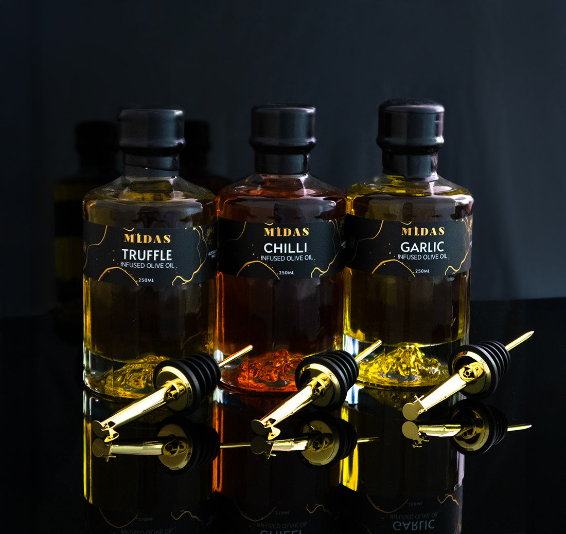 Midas Infused Olive Oil Trio Set – Midas Luxury Gifts