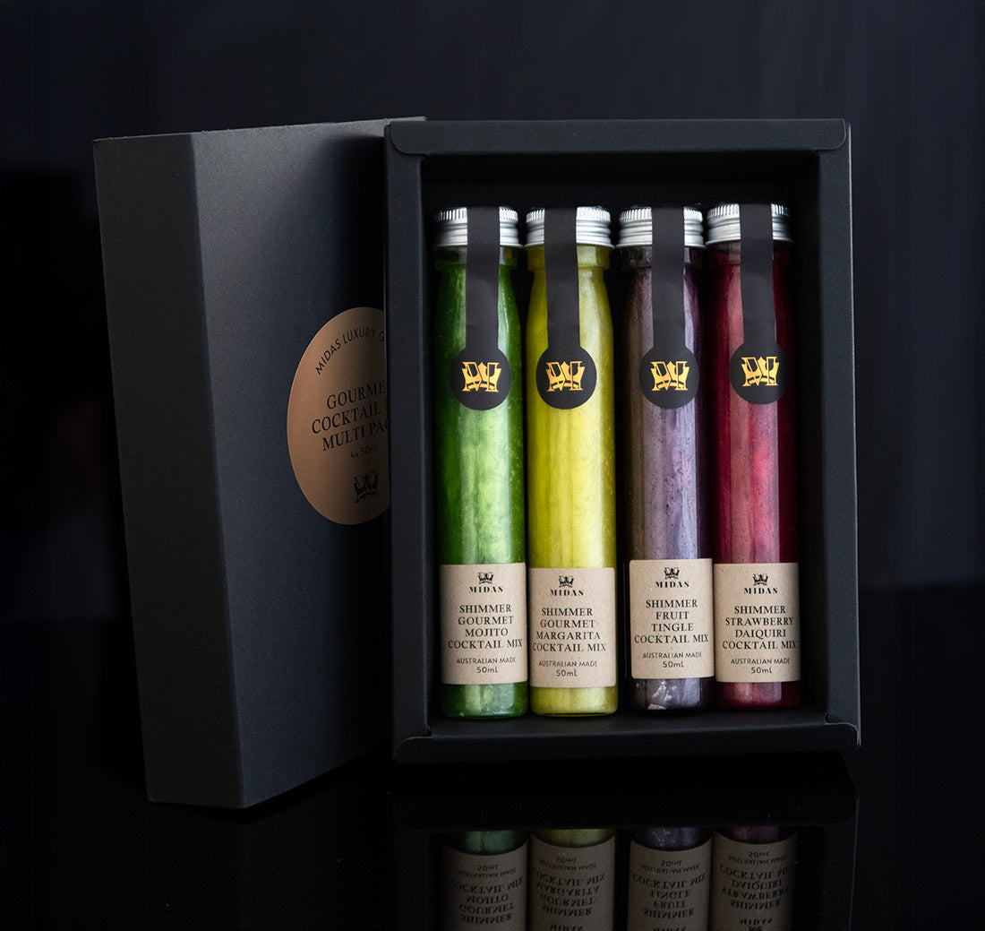 Midas Shimmer Gourmet Cocktail Multi Pack (4 x 50mL) – Midas Luxury Gifts